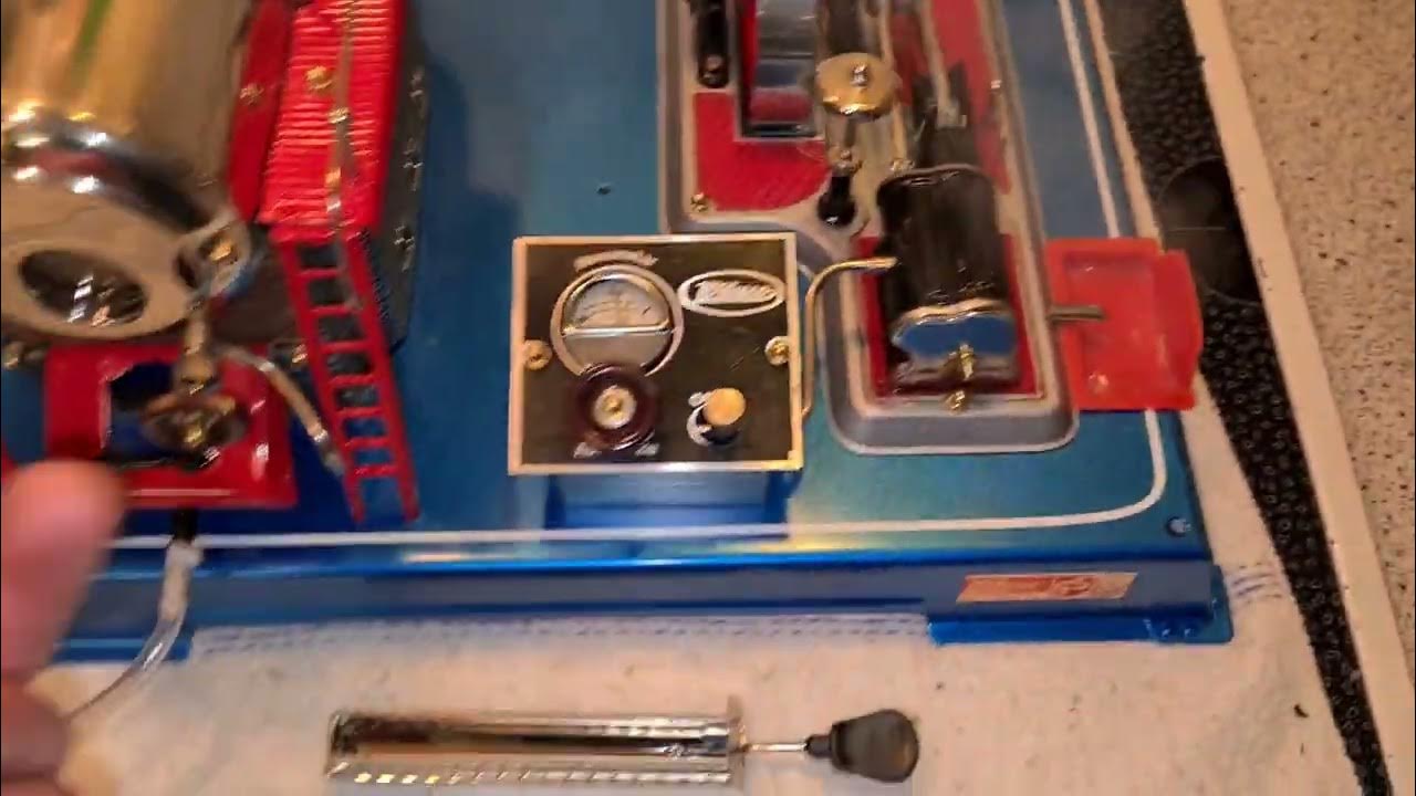 Dampfmaschine Wilesco Modell D24 neu aufgebaut mit Gas beheizt - YouTube