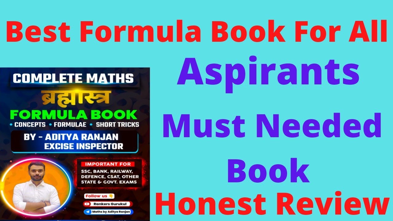 FORMULA MATH BOOK BY ADITYA RANJAN SIR | IT WILL HELP YOU TO BOOST YOUR ...