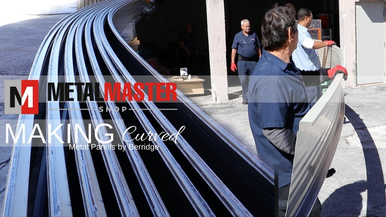 Making Berridge Curved metal Panels - YouTube