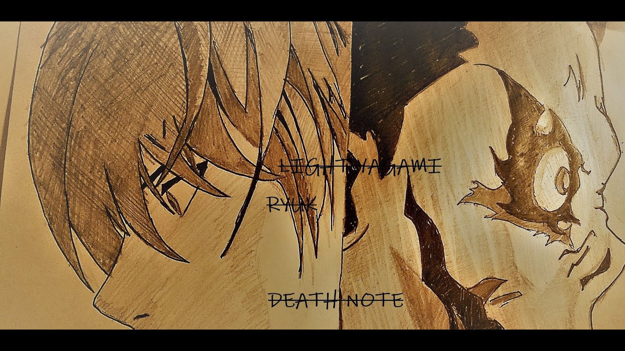 ANIME DRAWING | RYUK | YAGAMI | DEATH NOTE | DETAILED PENCIL SKETCH ...