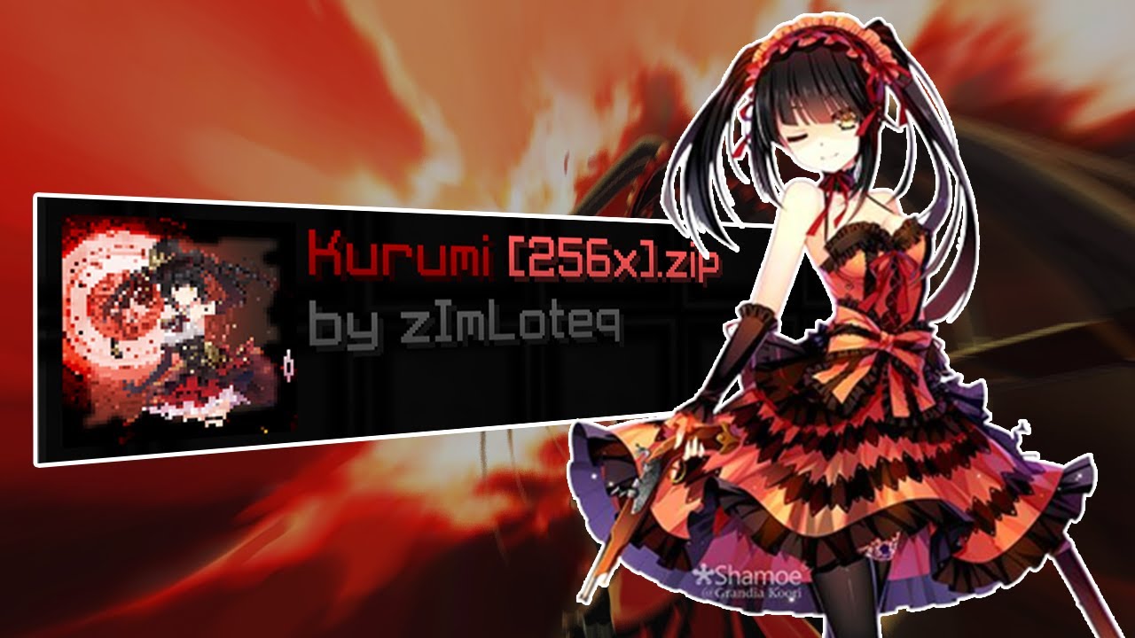 Trying out anime pvp texture pack in minecraft - YouTube