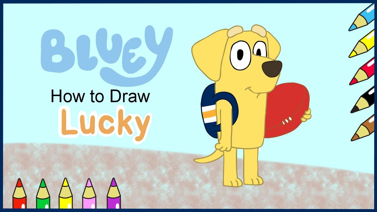 Drawing Lucky 🥰 from Bluey Heeler | Easy - YouTube