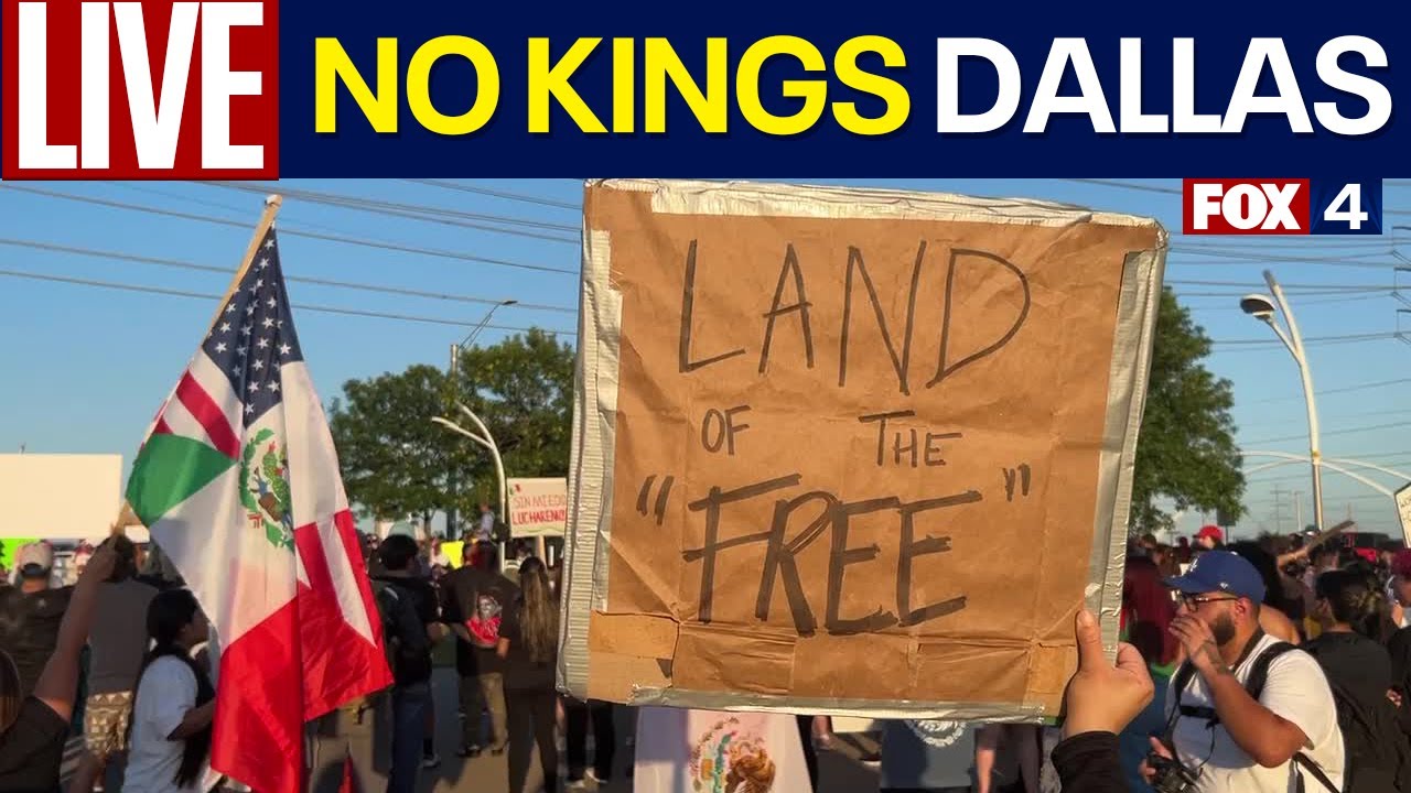 🔴LIVE: "No Kings" Dallas protest | FOX 4 News - YouTube