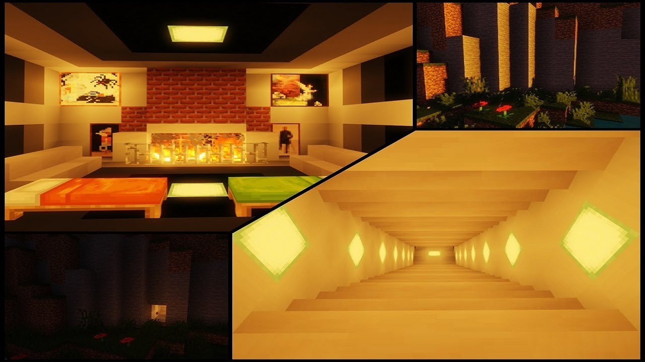 MINECRAFT-SECRET HIDDEN REDSTONE BASE/BUNKER - YouTube