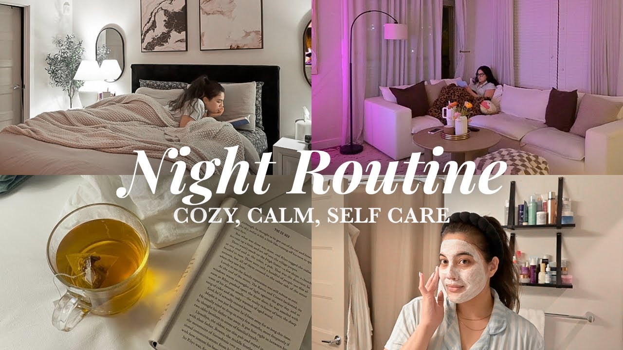 cozy night routine🌙💤 relaxing, unwinding, night skincare routine ...