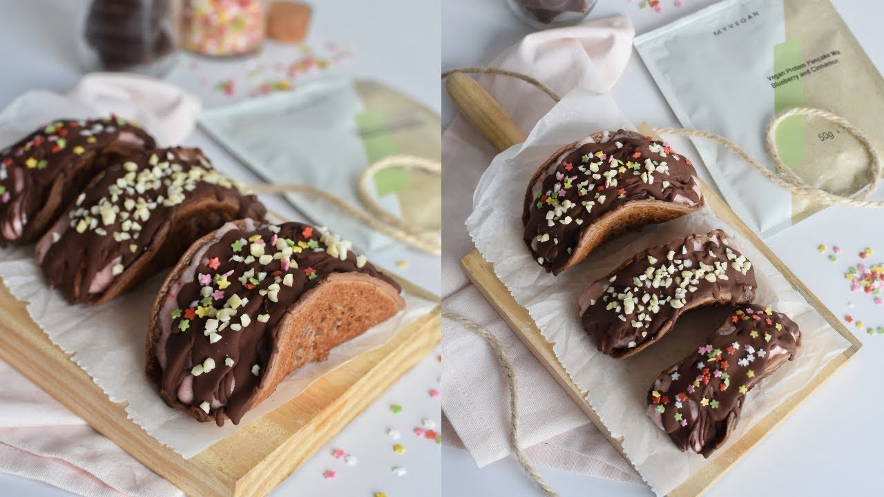 TACOS DULCES CON HELADO | Receta Vegana | Postres Saludables - YouTube