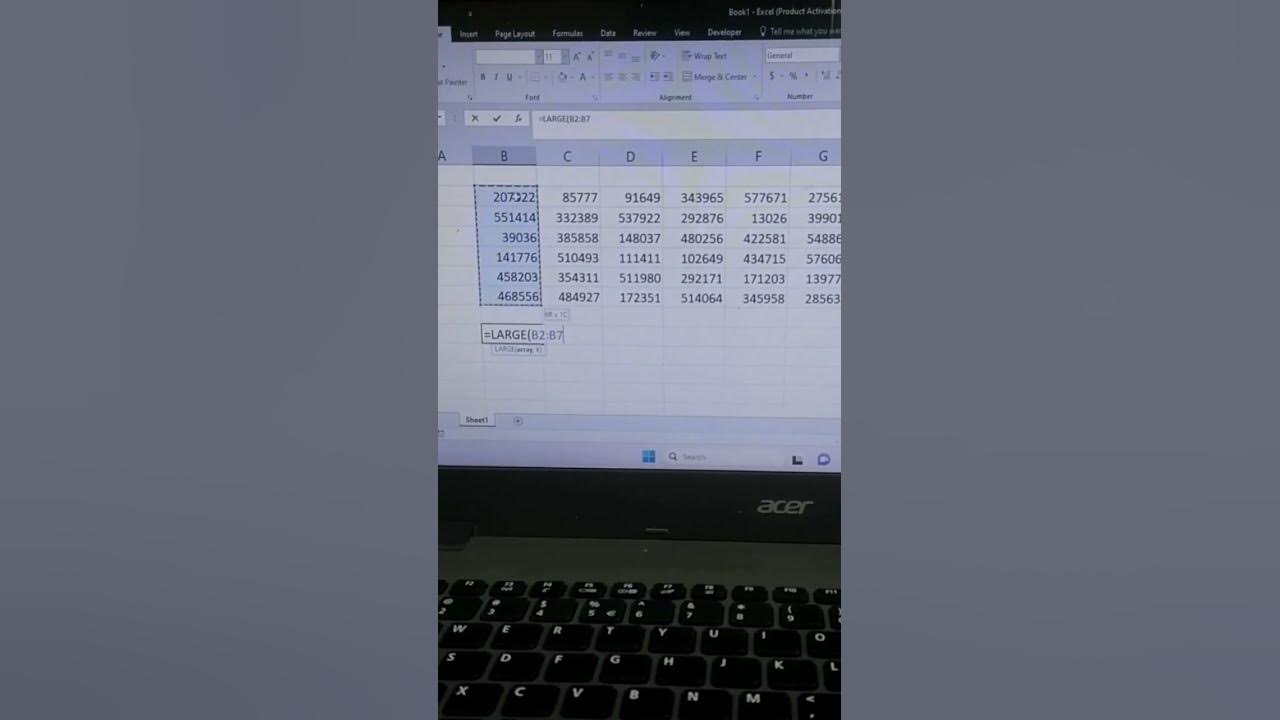 Large Function In Excel Exceltips Large Function Exceltricks Excelfunctions