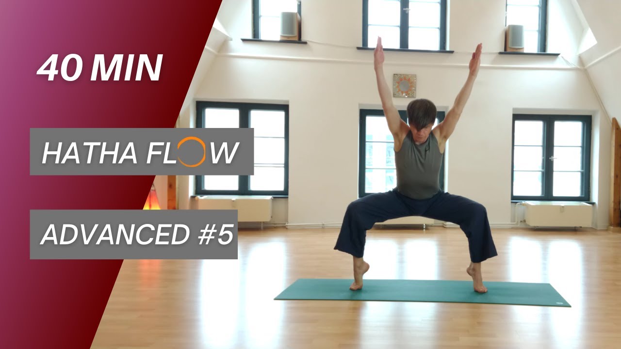 40 min Hatha Flow Yoga für Fortgeschrittene | Goddess Pose - YouTube