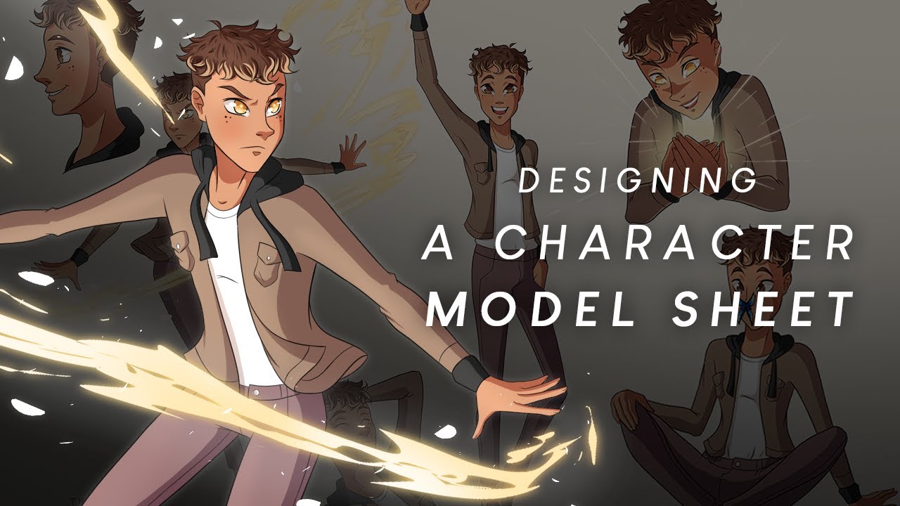 Designing a Character Reference Sheet for Webtoon - TIMELAPSE - YouTube