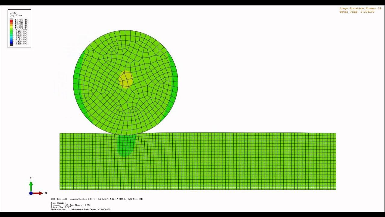 Abaqus Wheel Rotation on Soil - 2D - YouTube