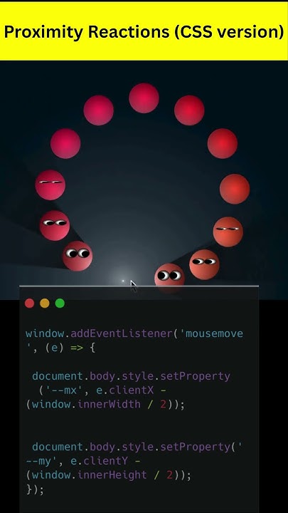 Proximity Reactions UI Animation using Only CSS | Hover-Based Interactive Component #shorts ...