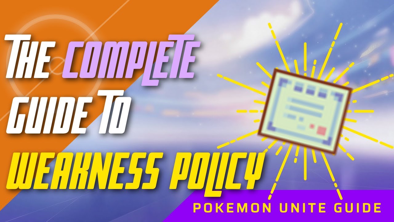 All You Need To Know About Weakness Policy | Pokemon Unite - YouTube