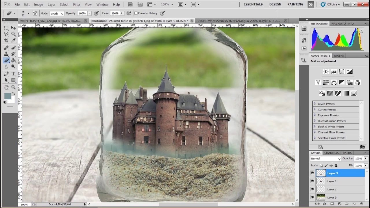 CASTLE INSIDE A BOTTLE MANIPULATION [Photoshop] - YouTube