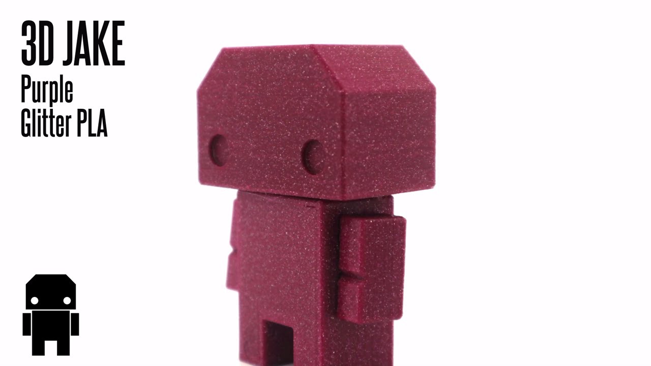 319 3D JAKE Purple Glitter PLA | 3D printed sample | #FilaMODE - YouTube