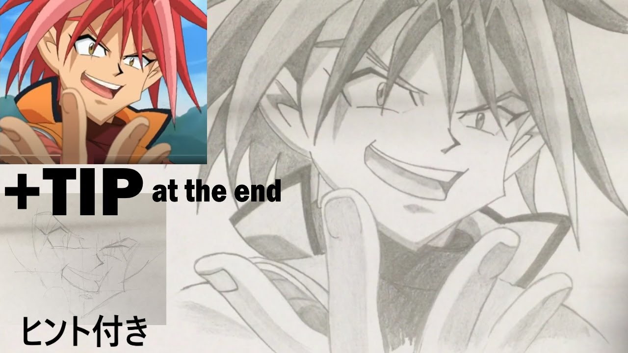 Drawing Gabu Samejima (Idaten Jump) 韋駄天翔 ‎鮫島牙舞 描いてみた - YouTube