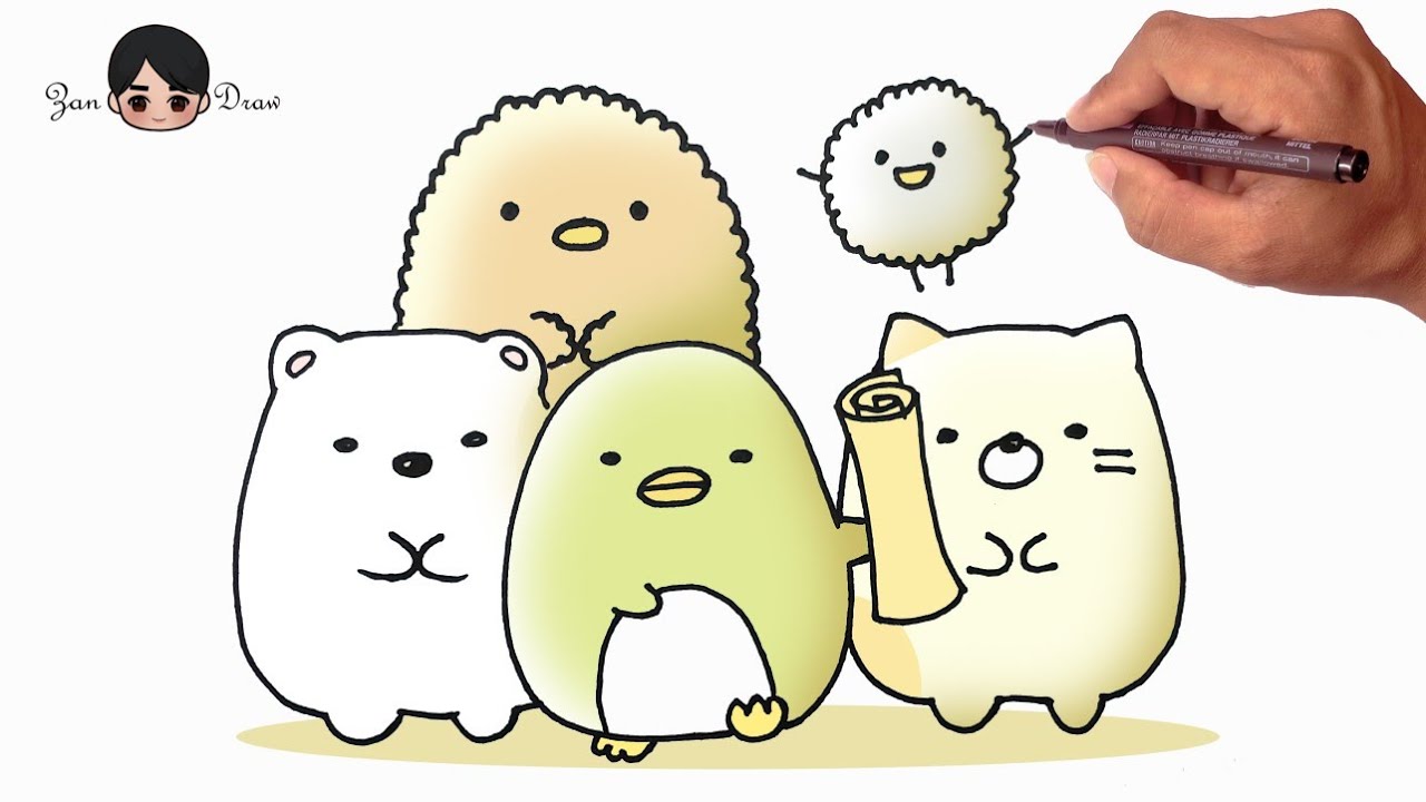 How to Draw Cute Sumikko Gurashi Characters - YouTube
