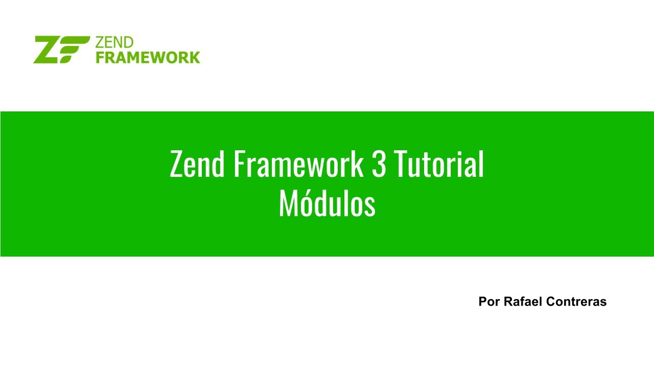 Zend Framework 3 Tutorial 02 Módulos Youtube