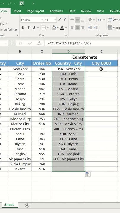 Concatenate Using Concatenate Excel Exceltips Exceltricks Youtube
