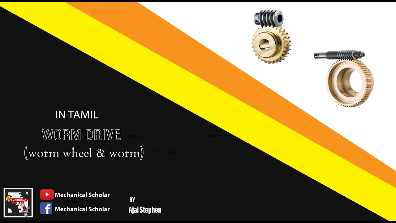 Basics of Worm drive/Worm wheel & Worm Shaft .. In Tamil. - YouTube