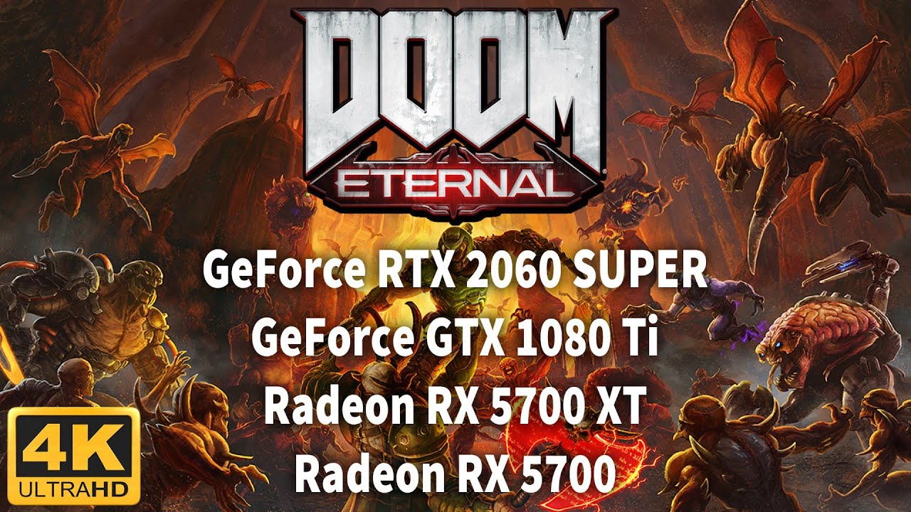 Doom Eternal — GeForce RTX 2060 Super, GTX 1080 Ti vs Radeon RX 5700 XT ...