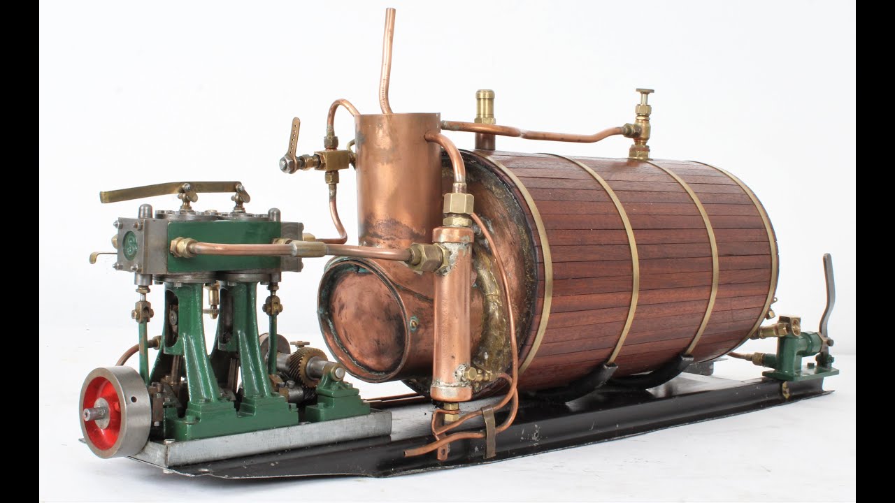 Stuart Double Ten marine steam plant - YouTube