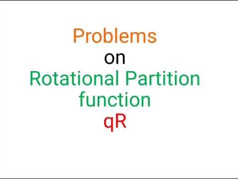 Rotational Partition function-Problems Solved- Statistical ...