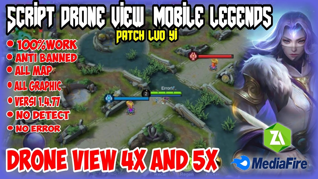 NEW SCRIPT DRONE VIEW PATCH LUO YI 100%WORK - MOBILE LEGENDS - YouTube