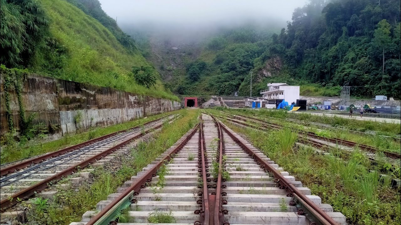 Northeast frontier railway train track kaimai Station Ching Naga - YouTube