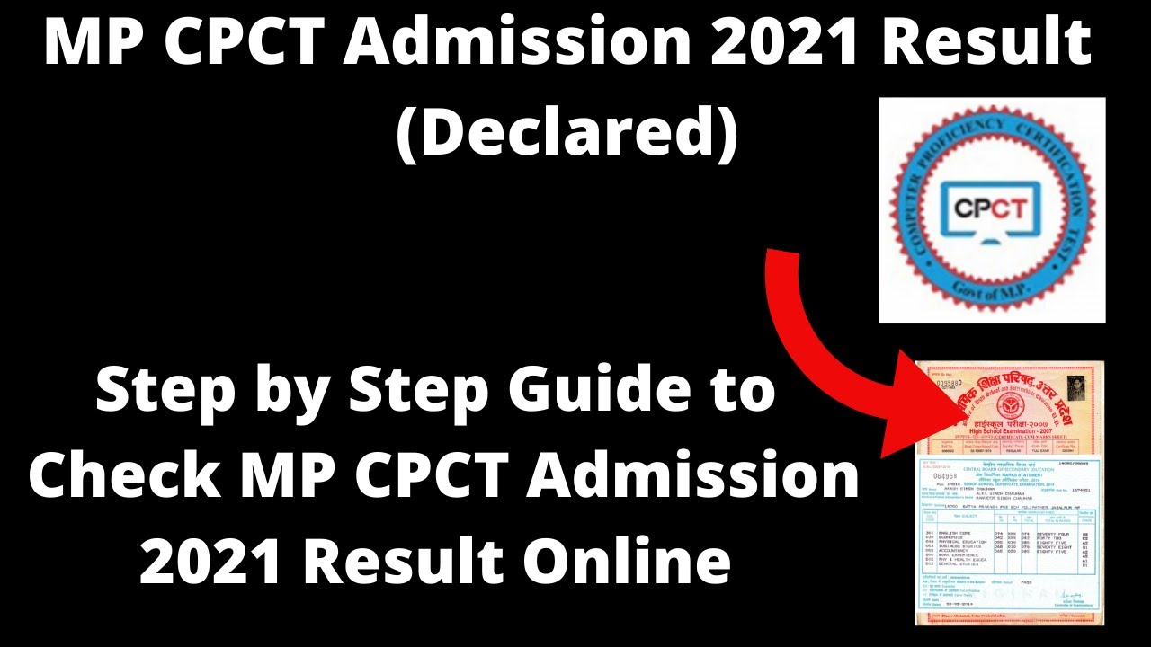 MP CPCT Admission 2021 Result (Declared) - How to Check MP CPCT ...