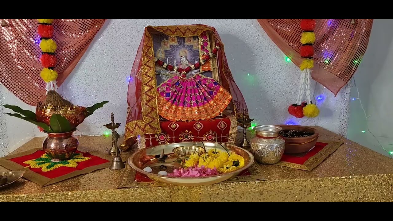 Easy Navratri 9 Days Pooja Vidhi How to do Kalash Stahpana and Jau Pot ...