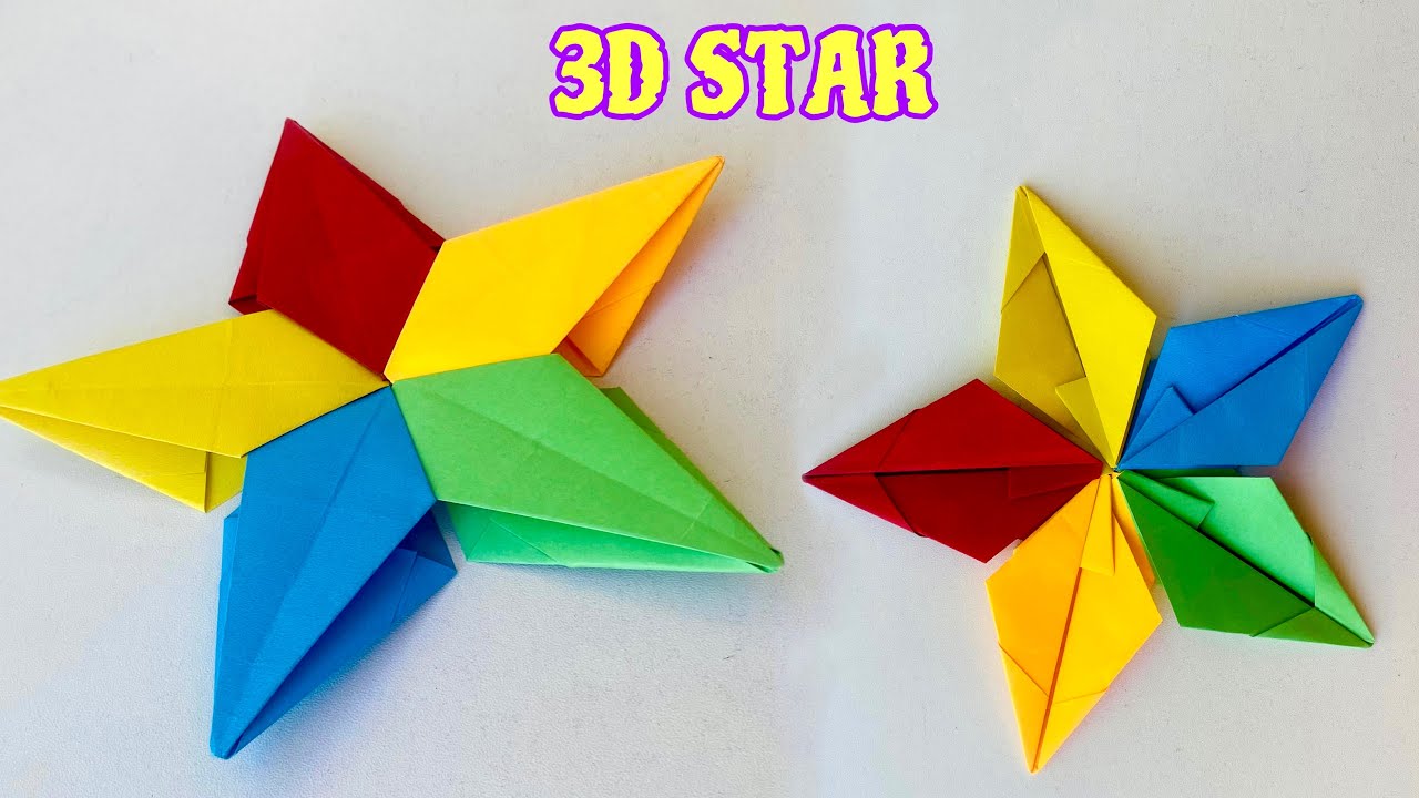 How to Make 3D Star for Christmas Devoration | Paper Craft - YouTube
