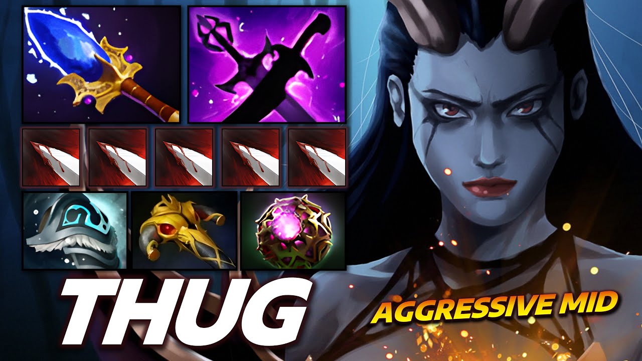 THUG [Queen Of Pain] Non-stop Shadow Strike Aggressive Mid Dota 2 ...
