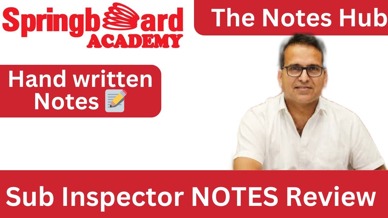 Spring Board Sub Inspector (Sl) Notes 📝 Review || - YouTube