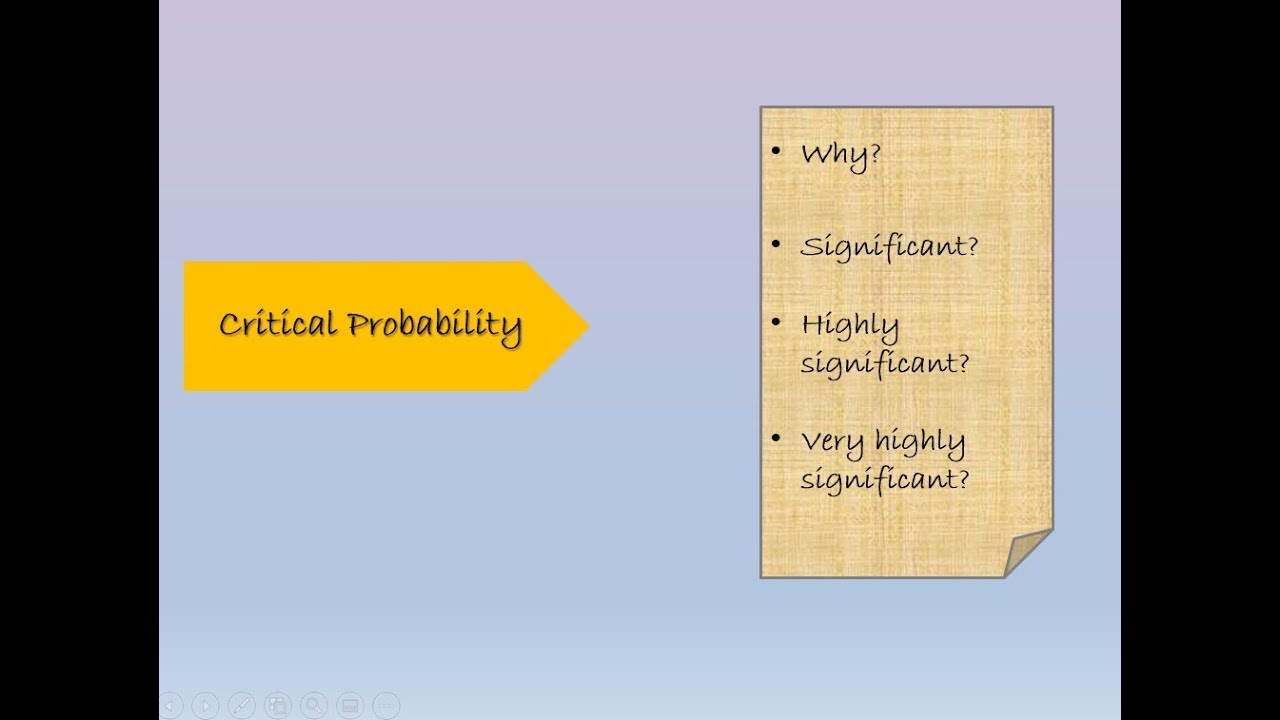 Critical Probability / Significant and Non-Significant Outcomes - YouTube