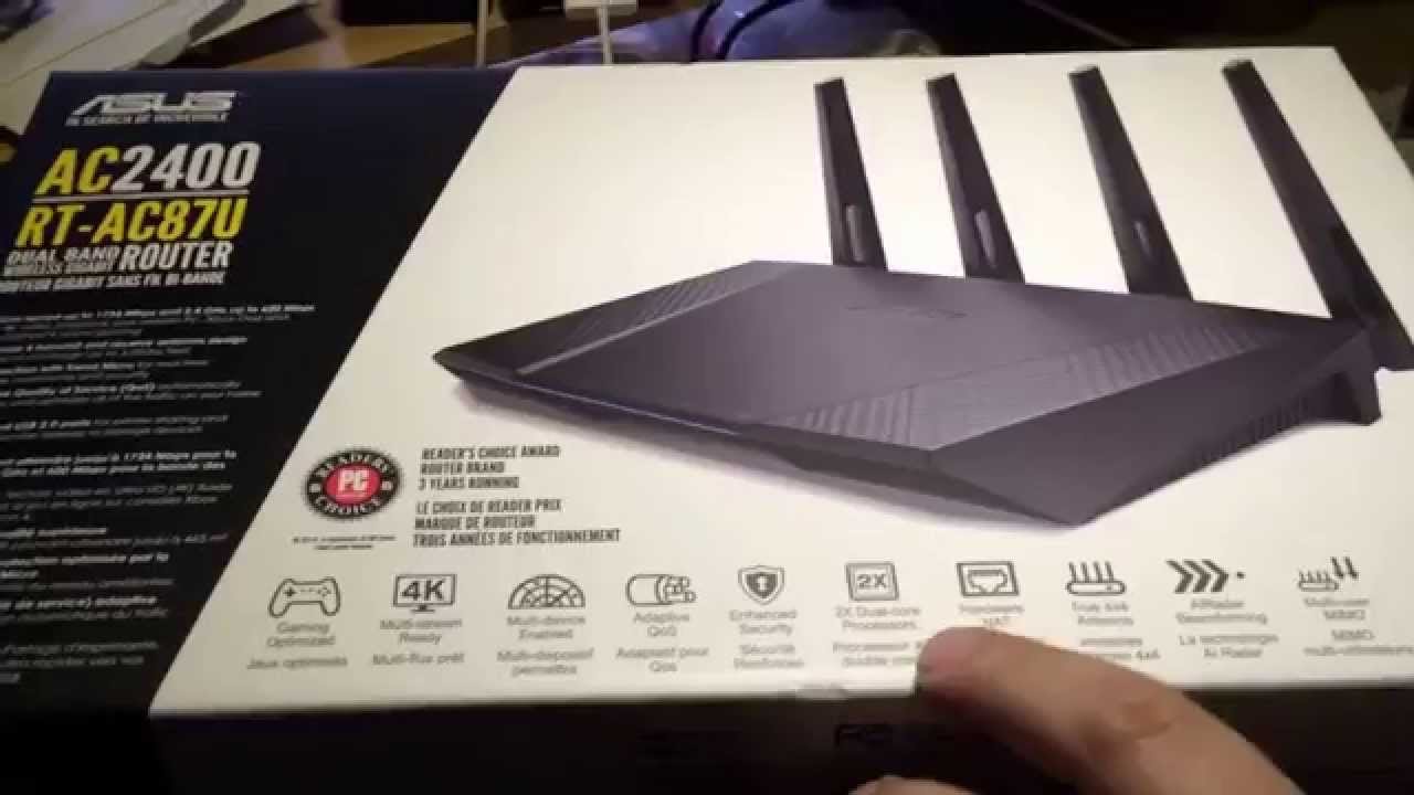 ASUS RT87U AC2400 WIFI Dual Band Router Unboxed B&B - YouTube