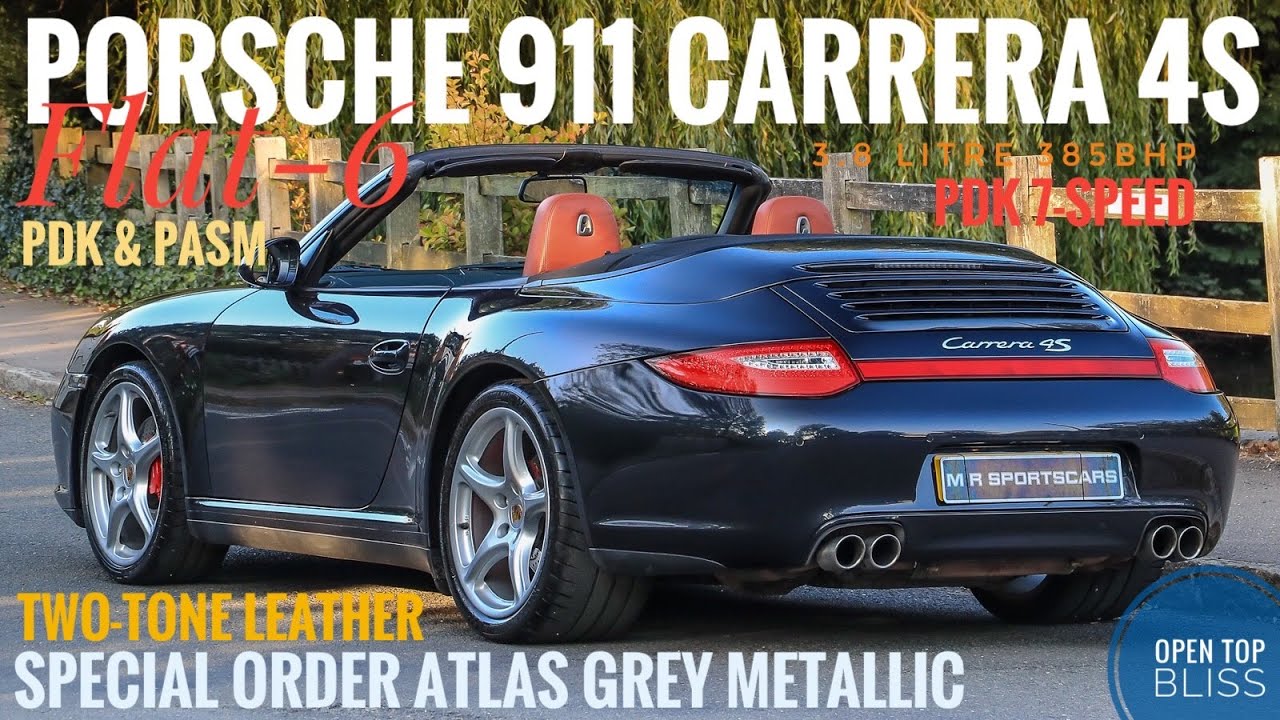 Porsche 911 Carrera 4S Cabriolet 997 Gen 2 in Atlas Grey - YouTube