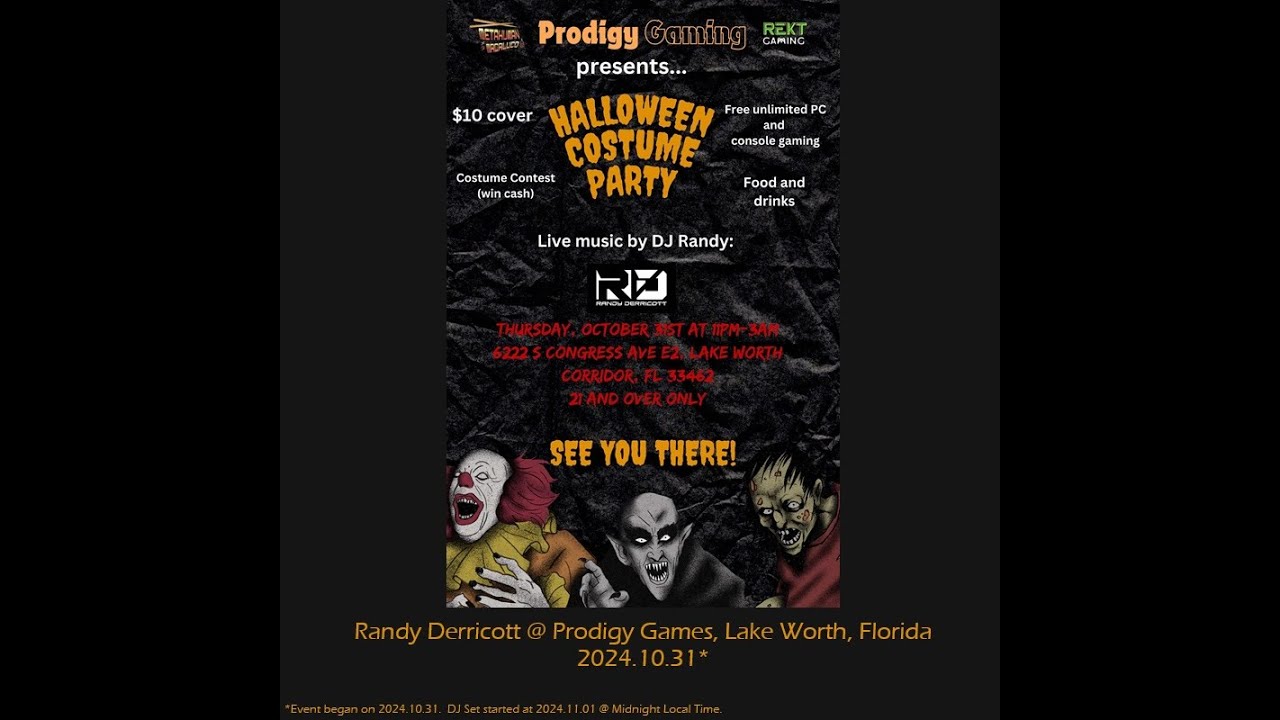 Randy Derricott @ Prodigy Gaming, Lake Worth (2024.10.31) - YouTube