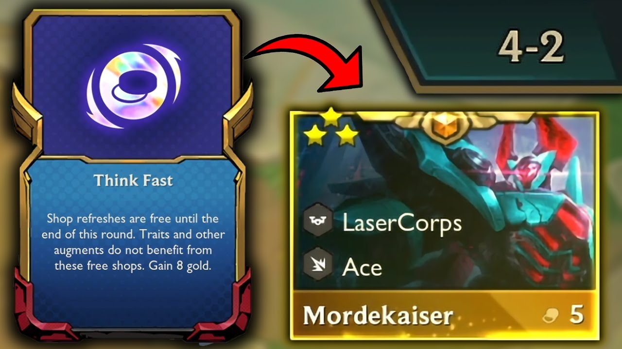 I GOT THINK FAST AT 4-2 INTO A 3 STAR MORDEKAISER | Teamfight tactics ...