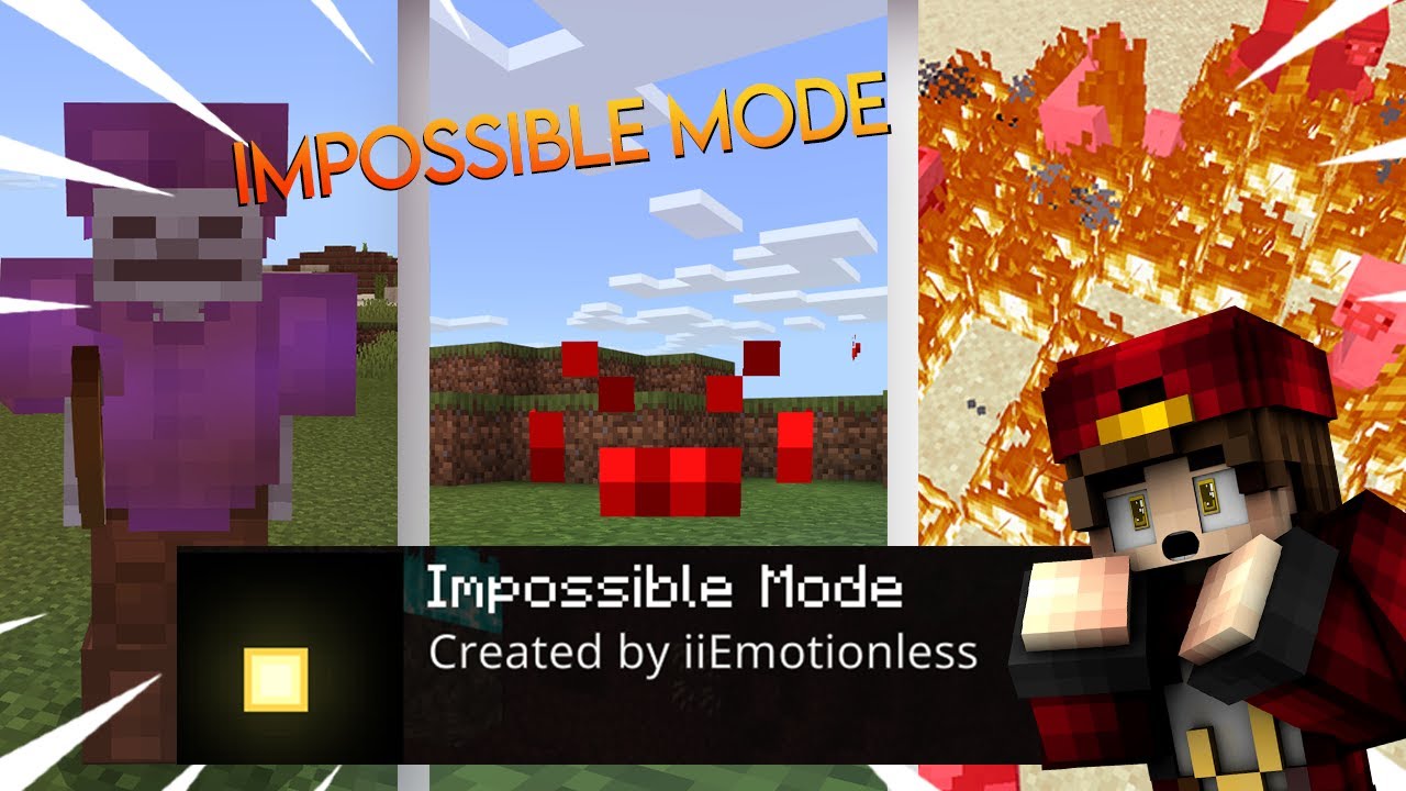 ADA MINECRAFT IMPOSSIBLE MODE DI MCPE - YouTube