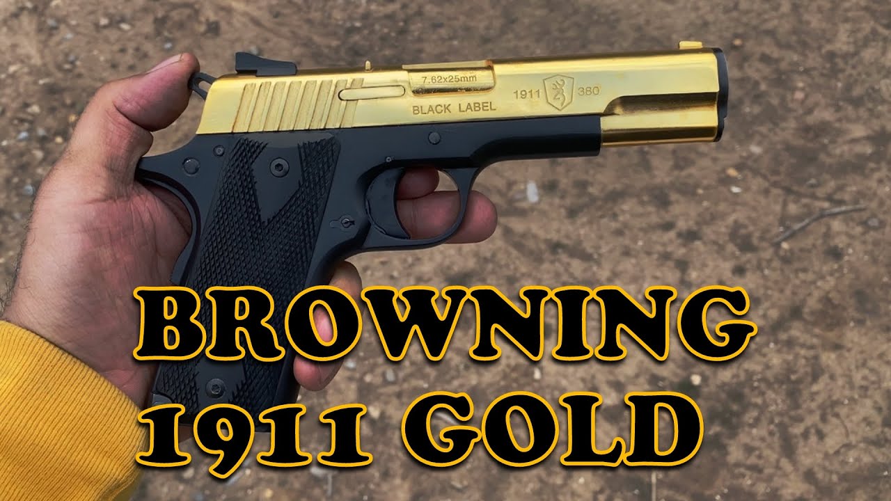 Revealing The 1911 Browning Golden Pistol - YouTube