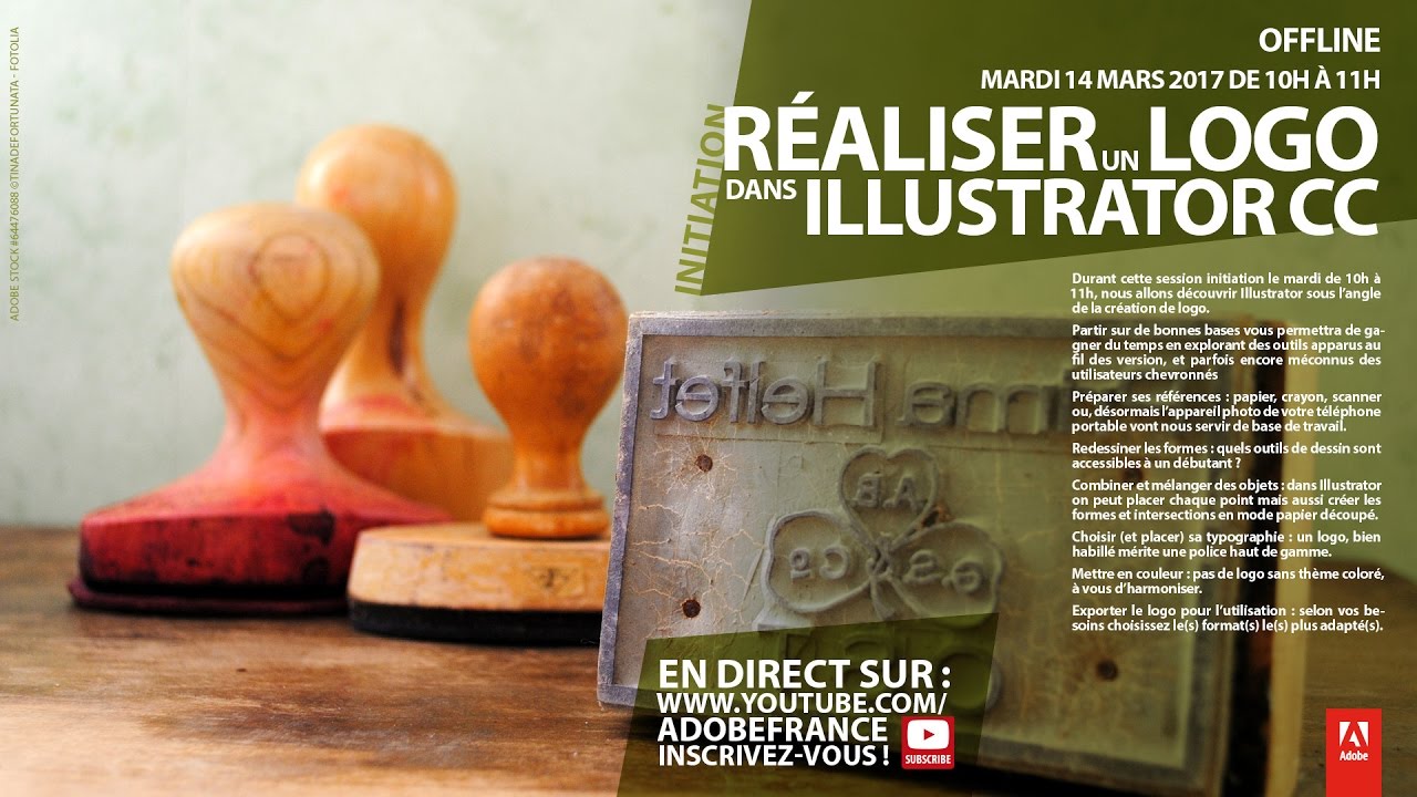 Tutoriel Illustrator CC : Comment réaliser un logo | Adobe France - YouTube