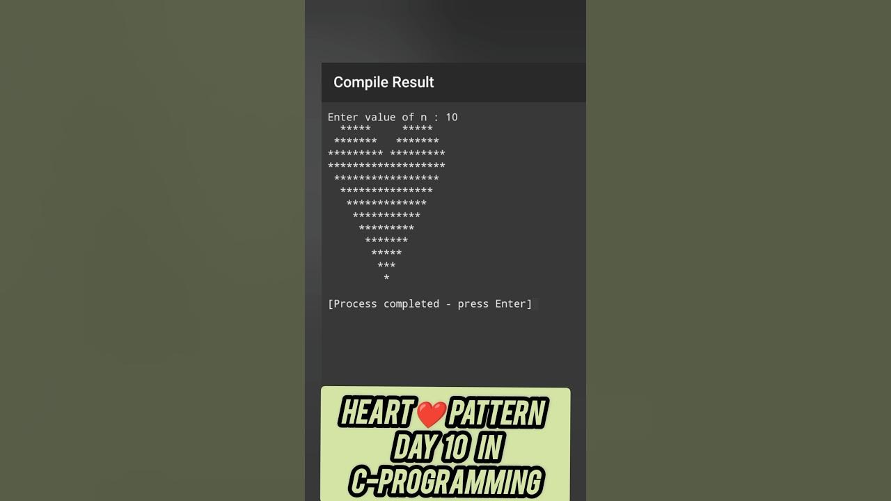 Heart ️ Pattern Using C-Programming #cprogramming #pattern #beginners - YouTube