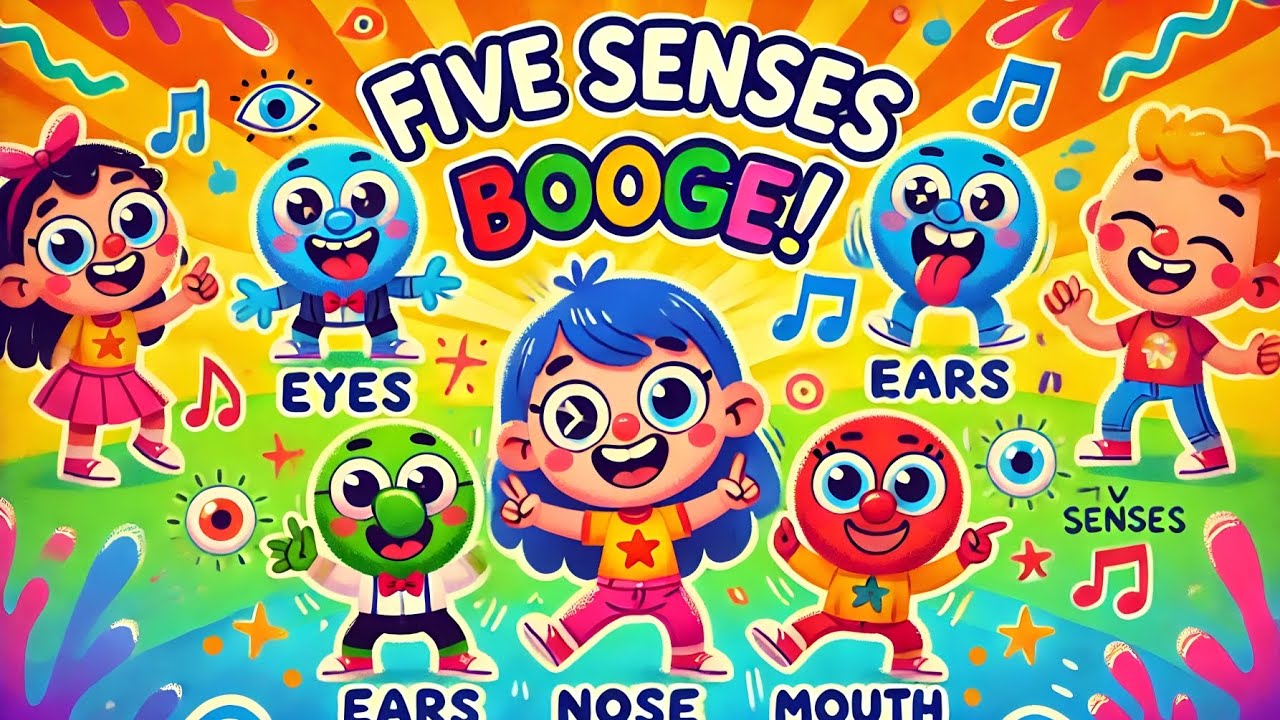"Five Senses Boogie! 👀👂🖐️ |Learn Body Parts & Senses Song for Kids"# ...