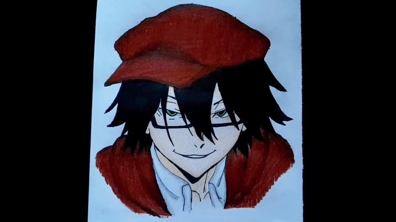 Drawing Edogawa ranpo in bungou stray dogs anime tutorial - YouTube