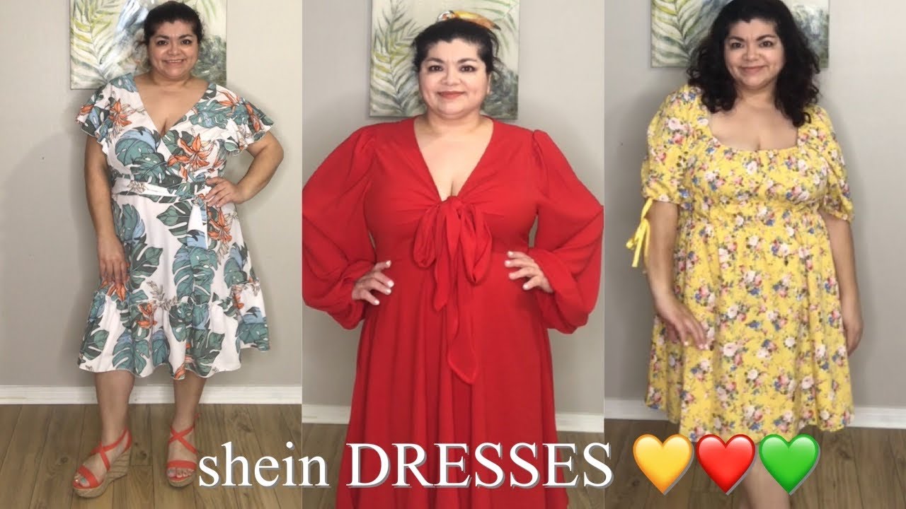 shein Plus Size DRESS HAUL!!! Spring 2021 - YouTube