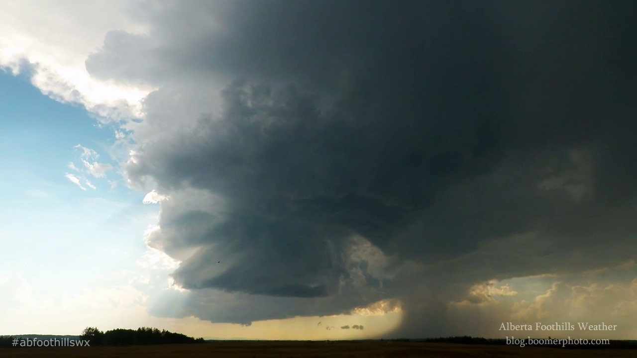 Caroline, Alberta supercell timelapse July 9, 2017 - YouTube