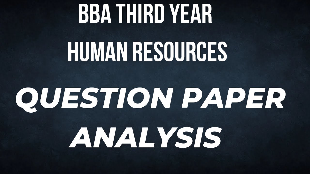 BHARATHIAR UNIVERSITY BBA THIRD YEAR | HUMAN RESOURCES MANAGEMENT ...