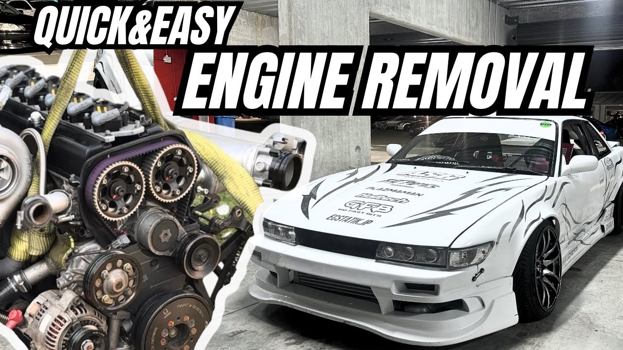 HOW TO REMOVE AN ENGINE! REMOVING THE 1JZ OUT OF MY DRIFT CAR! - YouTube