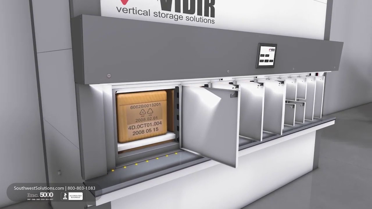 Automated Lockers High Density Vertical Carousel Order Pickup - YouTube