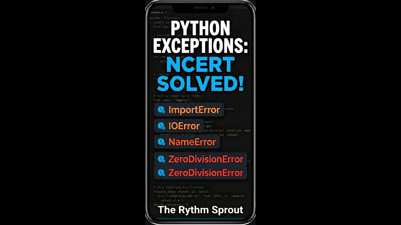 NCERT Solution: Built-in Exceptions in Python (ImportError) #education ...
